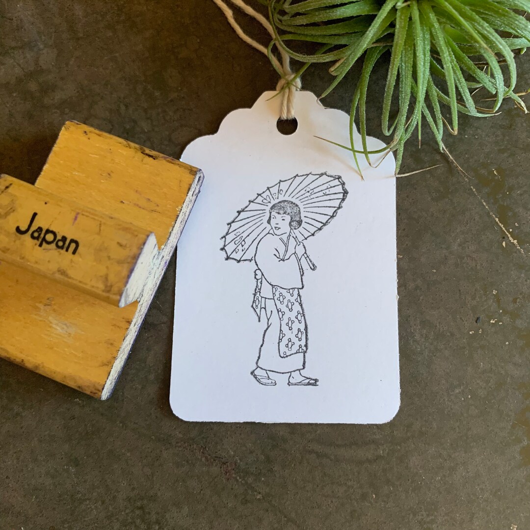 Vintage Japan Costume Rubber Stamp, Japanese Rubber Stamps for Planners ...