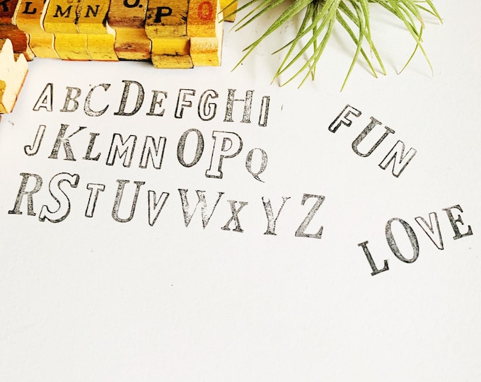 Eclectic Vintage Rubber Stamp Alphabet Set, A Through Z Letter Sets ...