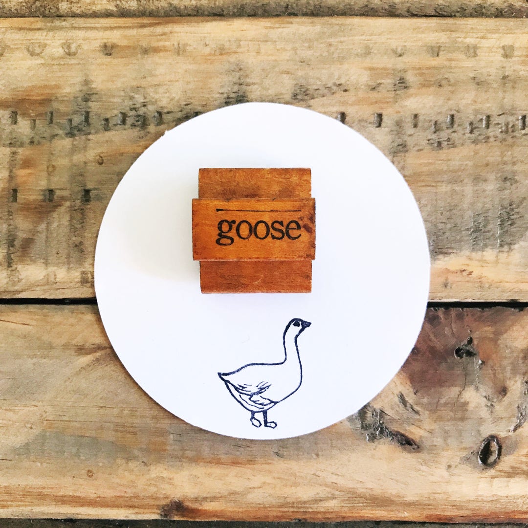Vintage Wooden Goose Stamp Animal Stamps For Planners And - Etsy.de