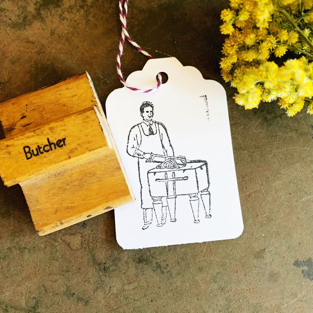 Vintage Butcher Stamp Grocery Worker Meat Department Rubber - Etsy