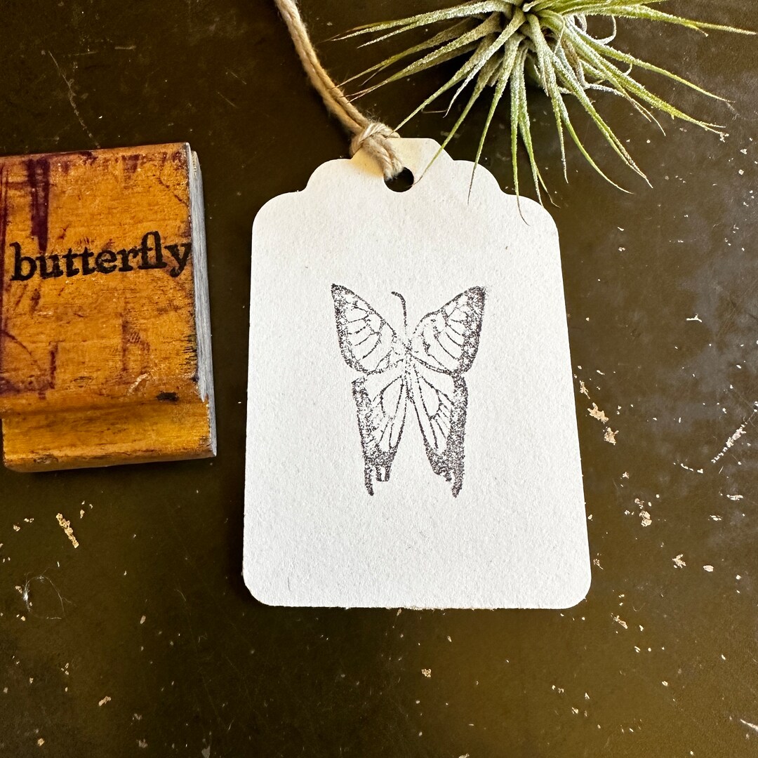 Vintage Butterfly Rubber Stamp, Vintage Rubber Insect Stamps, Snail ...