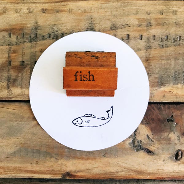 Fish Rubber Stamp - Etsy