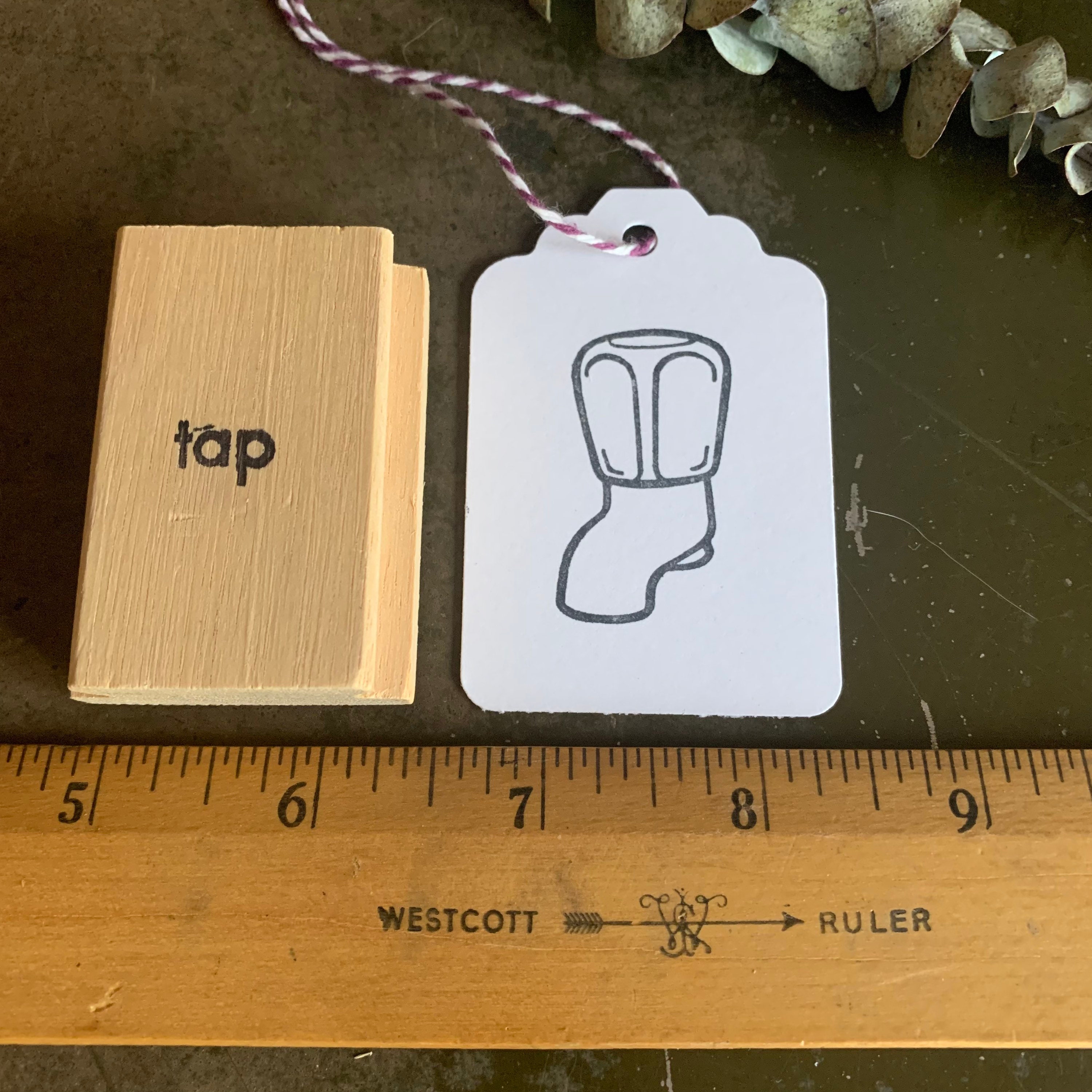 Vintage Bold Outline Water Tap Stamp, Faucet Wood Stamps, Water ...