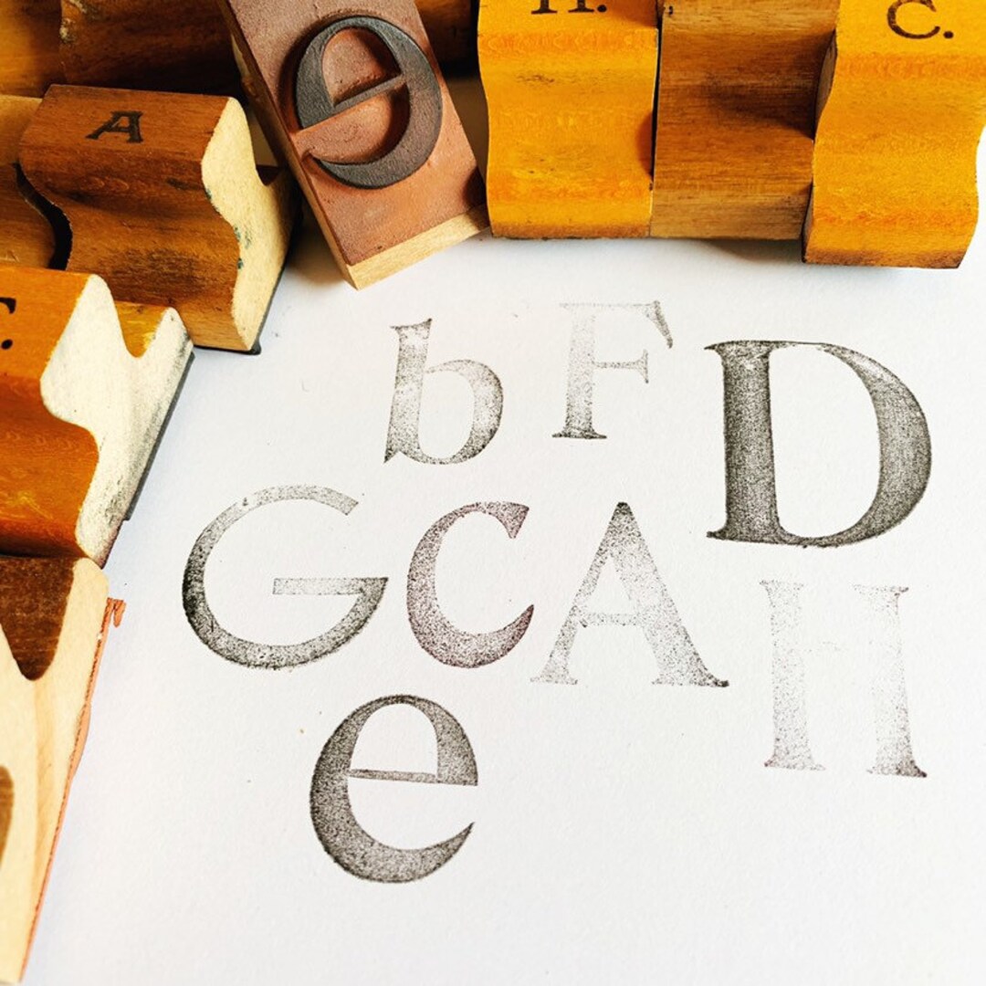 A-H Vintage Letter Stamps, Creative Play for All Ages, Uppercase ...