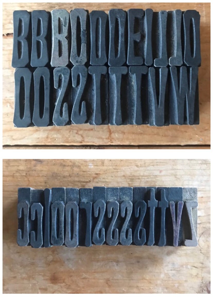 1 5/8 Inch Vintage Letterpress Letters Pick Your Letters | Etsy