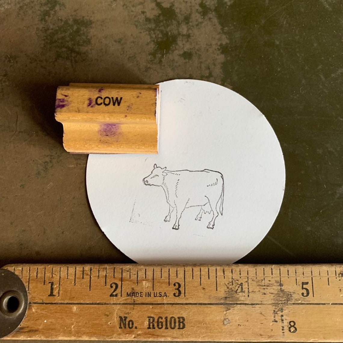 Cow Rubber Stamp Vintage For DIY Party Bags And Favors Gift | Etsy