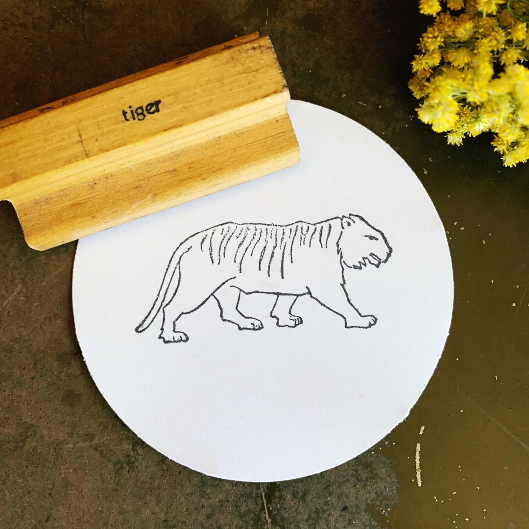 Vintage Large Tiger Stamp Zoo Rubber Stamps for DIY Crafting - Etsy