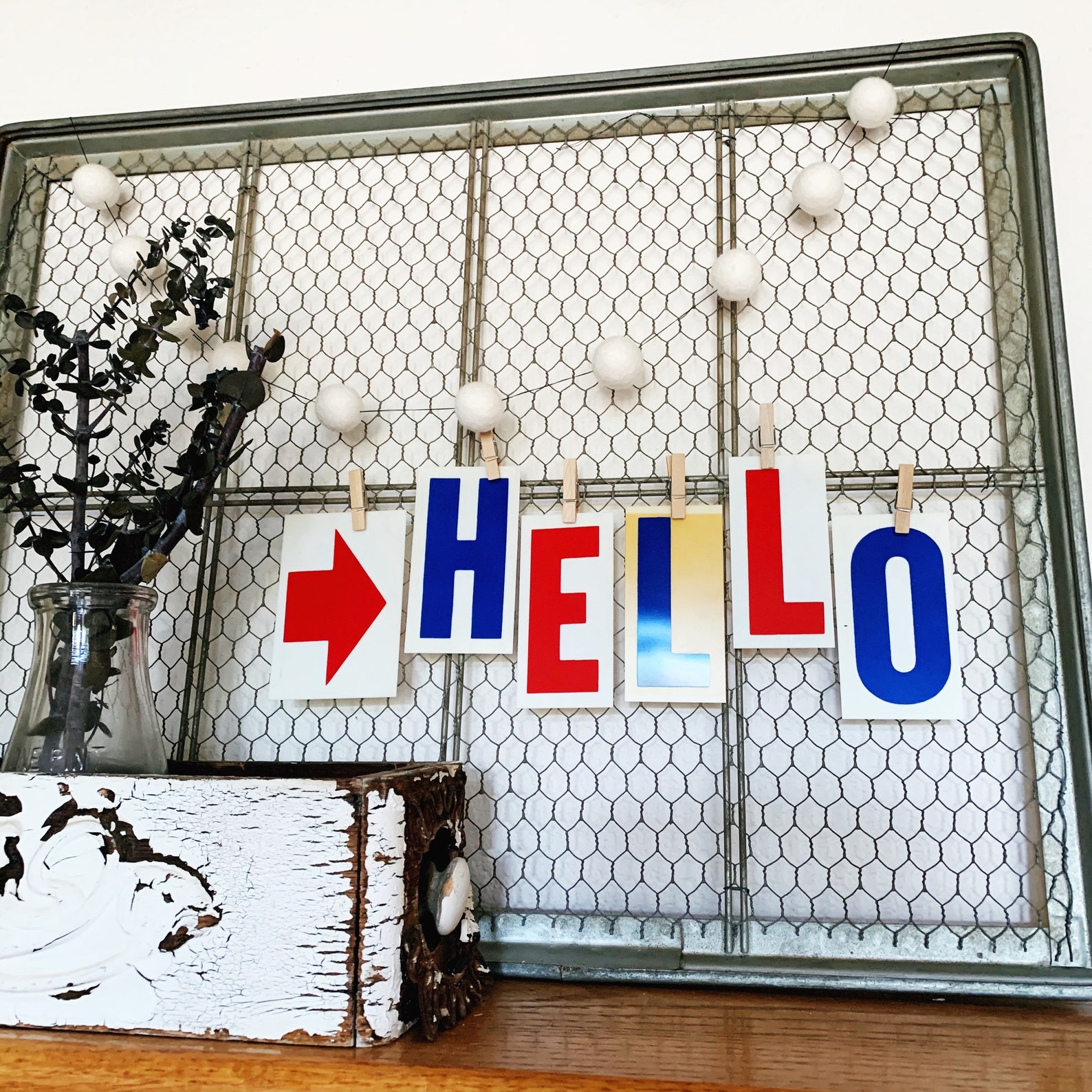 4 1/8 Inch Red & Blue Vintage Plastic Sign Letters for - Etsy