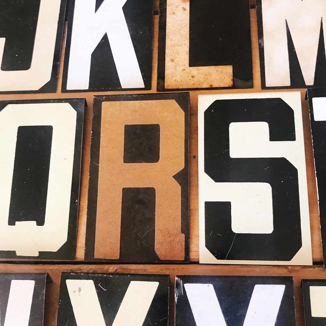 3 1/4" Vintage Unitype Sign Letter, Industrial Farmhouse Decor - Etsy
