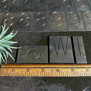 Vintage Brass Engraving Letters and Numbers, 2 1/4 Inch Brass Sign ...