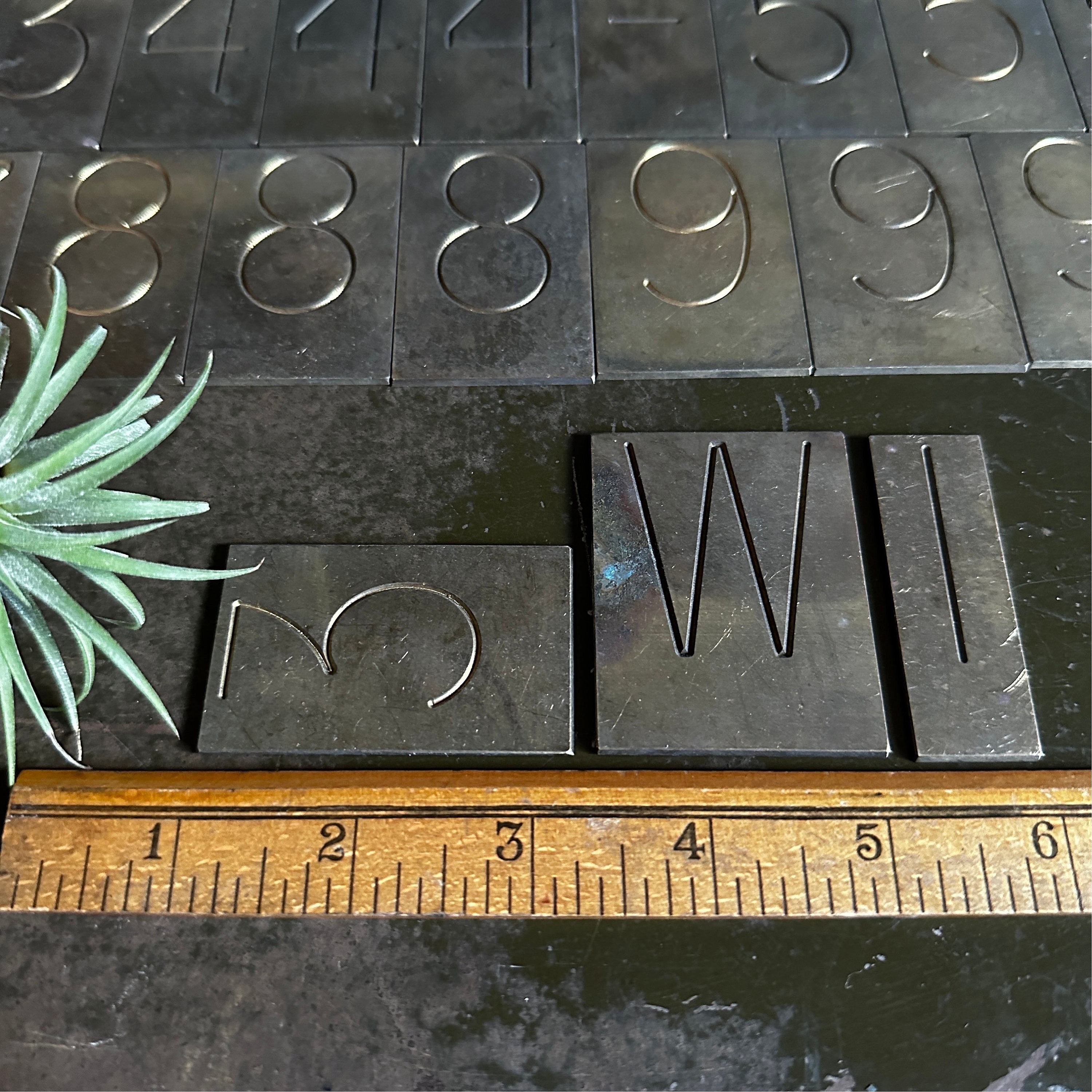 Vintage Brass Engraving Letters and Numbers, 2 1/4 Inch Brass Sign ...