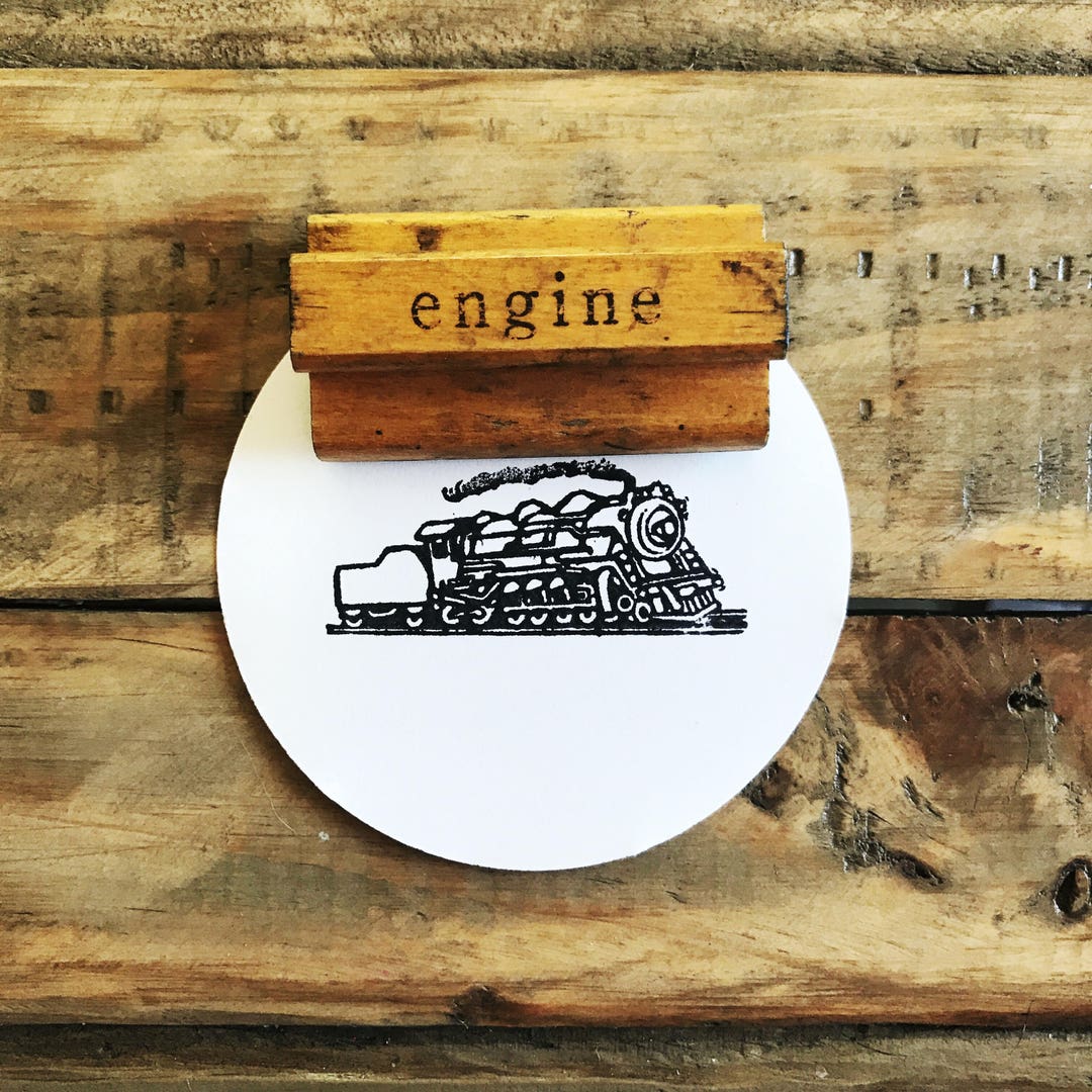 Vintage Train Stamp, Rubber Stamps for Planners, Bullet Journals & All ...