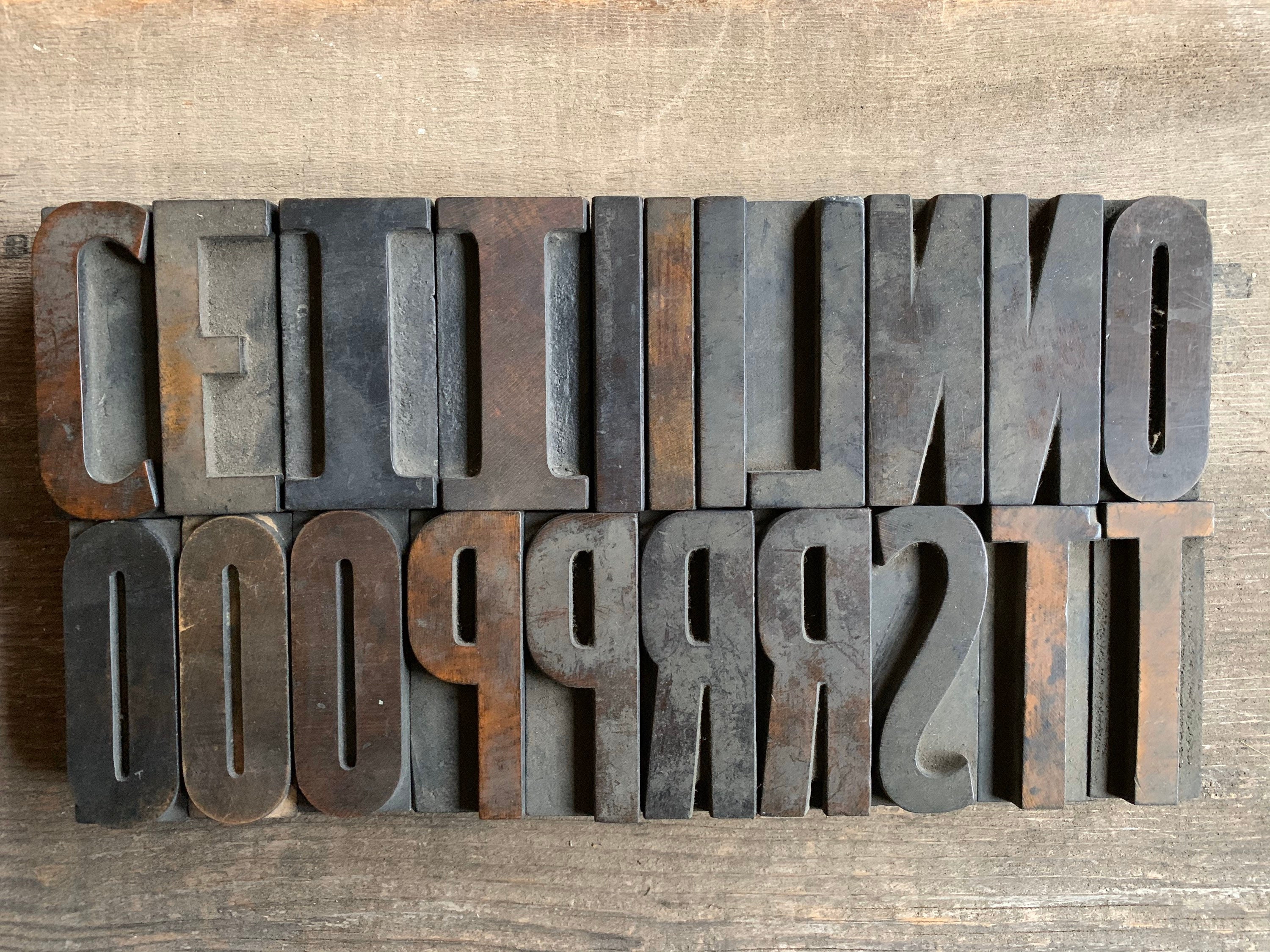 3 1/4 Inch Letterpress Pick Your Letters Vintage | Etsy
