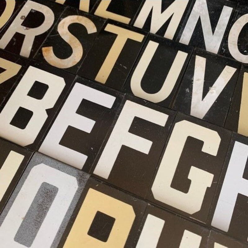 Vintage Metal Letters 2 - Etsy