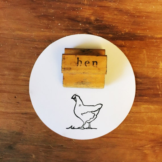 Vintage Hen Stamp Farm Animal Rubber Stamps Bird DIY & Happy - Etsy ...