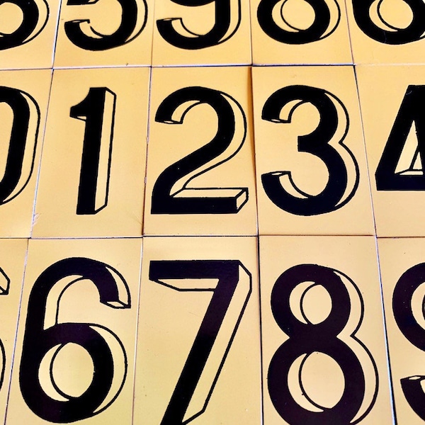 Small Metal Numbers - Etsy