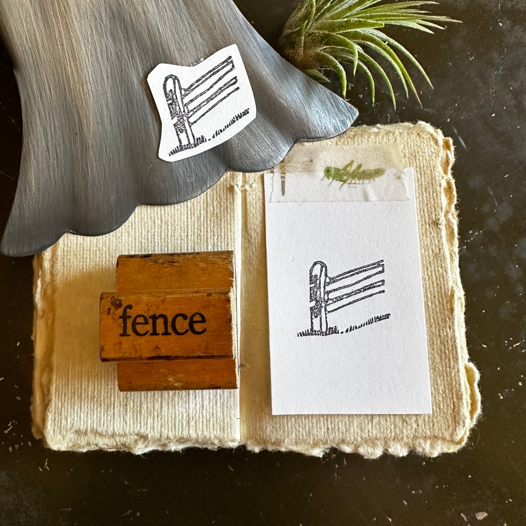 Vintage Fence Stamp, Farm Scenes Kids Crafts Supplies, Wood Handled ...