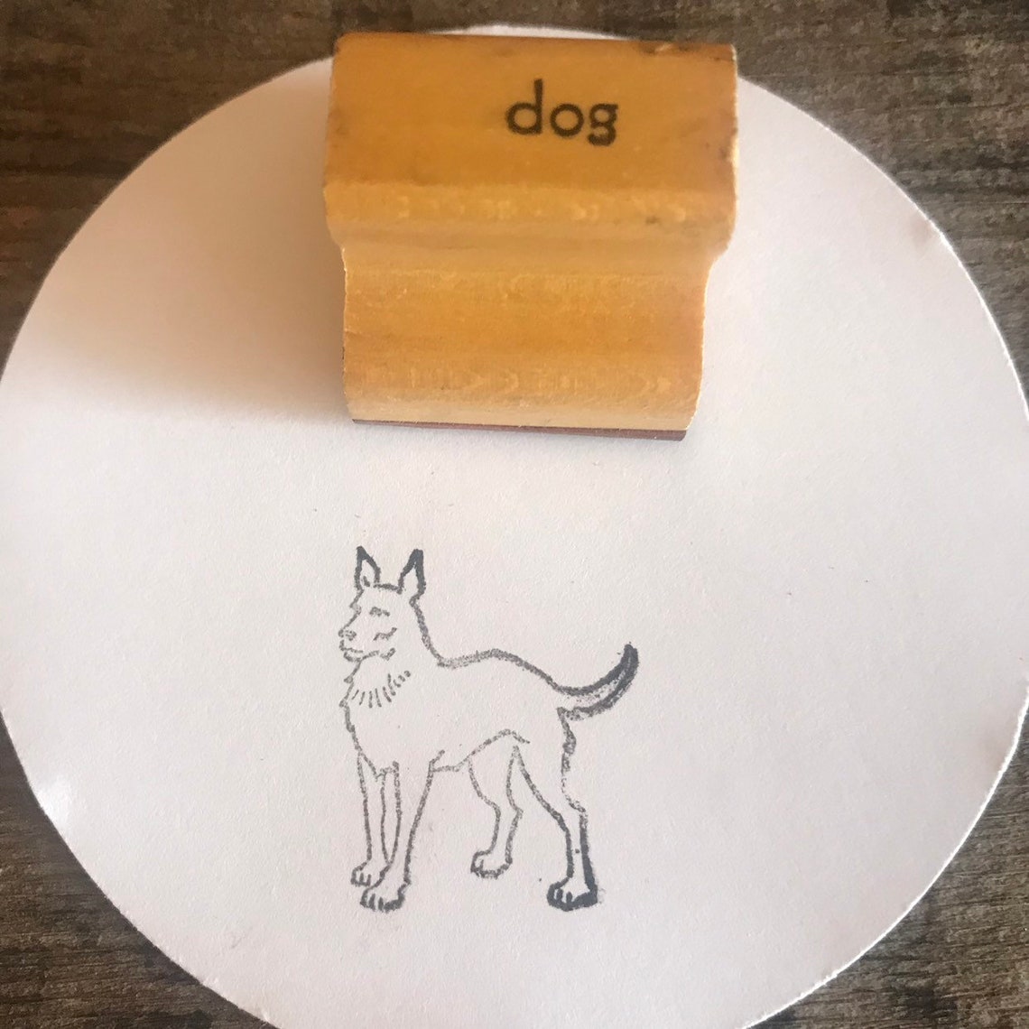Vintage Dog Stamp Wooden Dog Stamp The Classroom Printer | Etsy