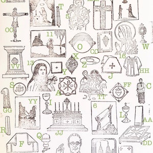 Vintage Religious Stamps, Mother & Jesus Catholic Rubber Stamps, Saints ...