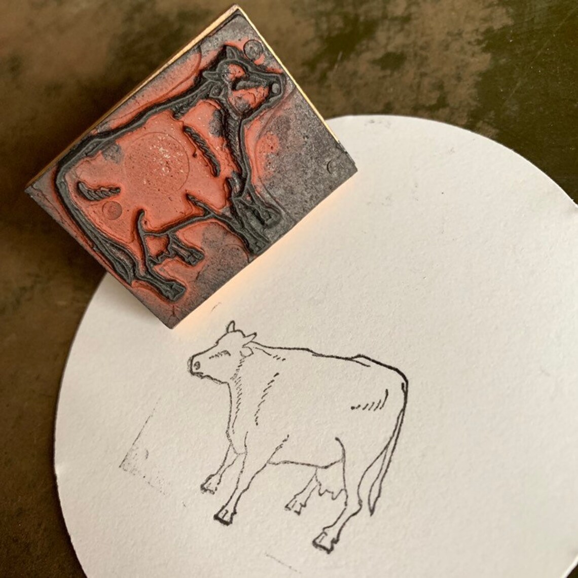Cow Rubber Stamp Vintage for DIY Party Bags and Favors Gift | Etsy