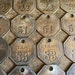 Vintage Brass Company Tags, V T & M Co Number Tags, Octagon and Round ...