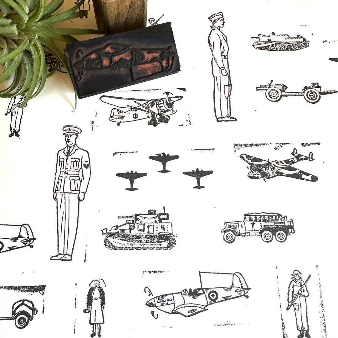 Vintage WWII and WWI War Stamps, Tanks & Warfighter Bombers Planes ...
