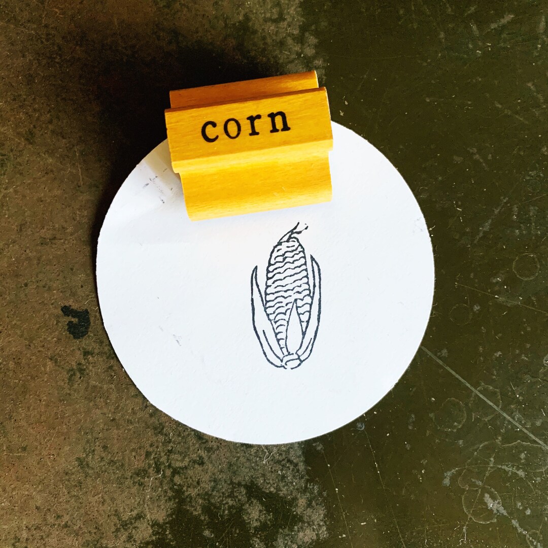 Vintage Corn Stamp, Rubber Stamps, Quarantine Craft Supplies, Make Your ...