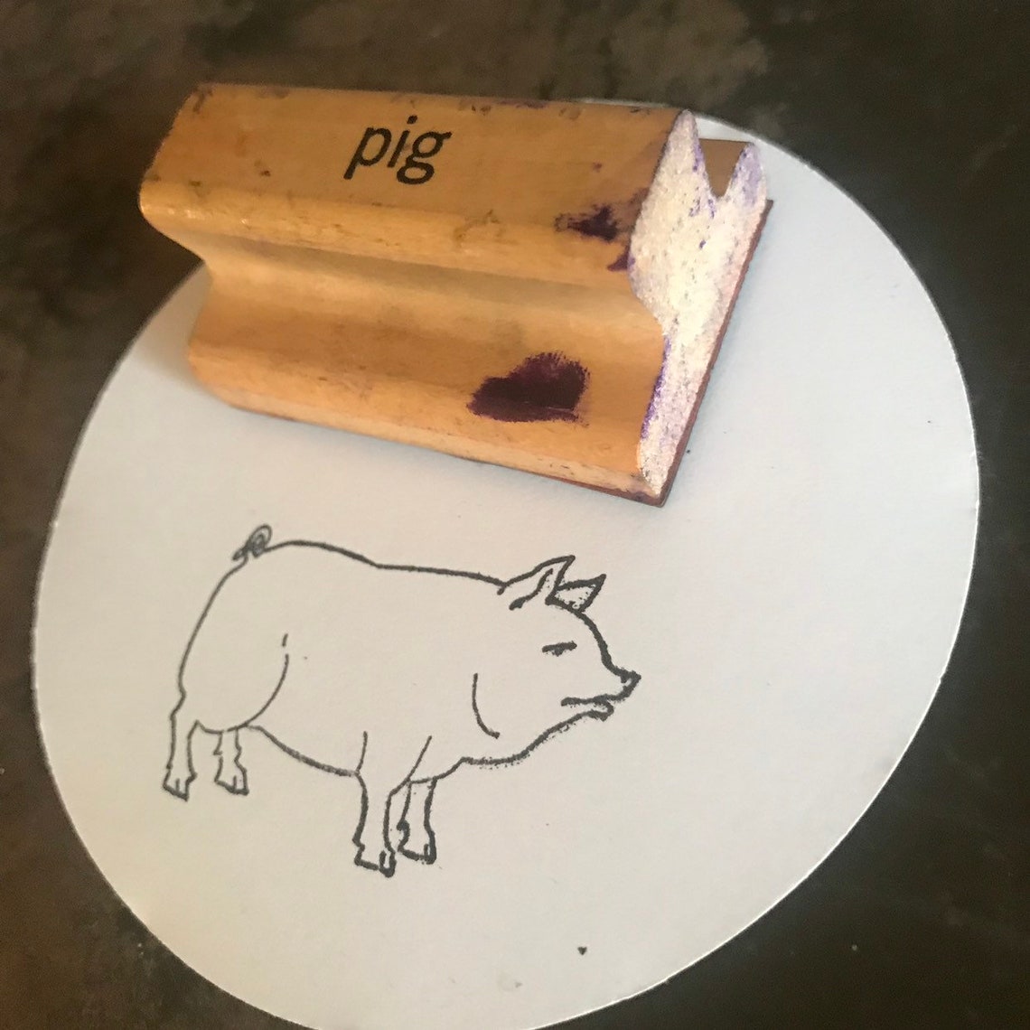 Vintage Rubber Pig Stamp For Farm Animal Lovers Pig Decor & | Etsy