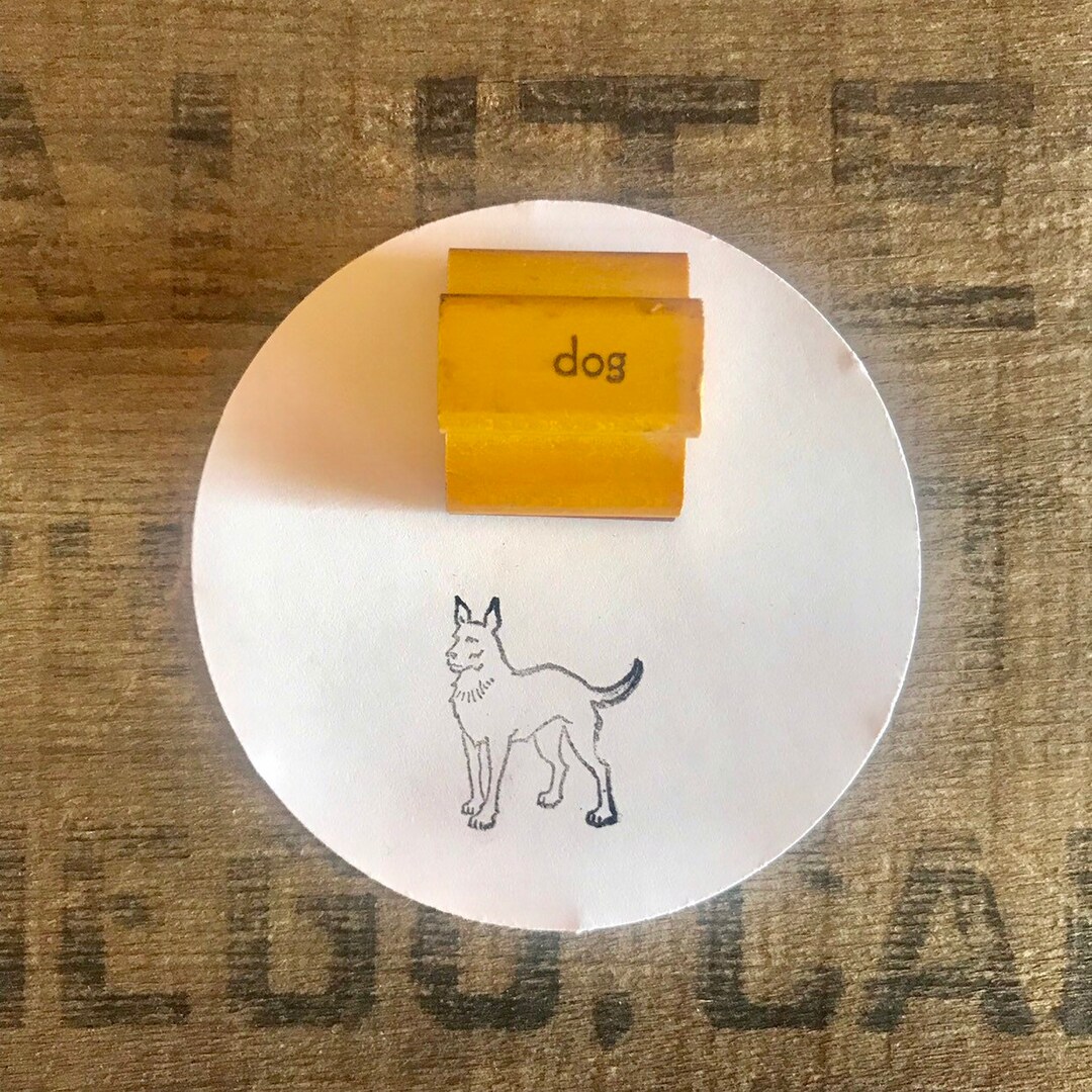 Vintage Dog Stamp Wooden Dog Stamp the Classroom Printer - Etsy