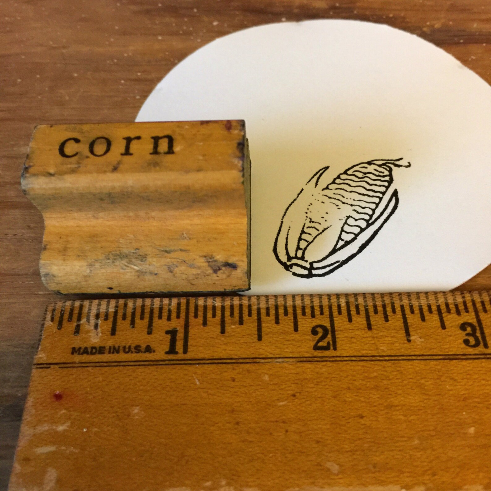 Vintage Corn Stamp Rubber Stamps Quarantine Craft Supplies - Etsy