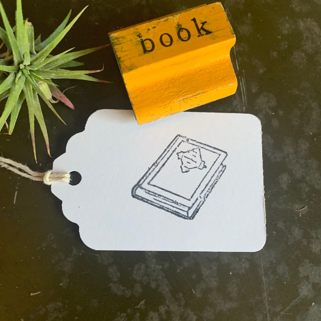 Vintage Book Rubber Stamp, Book Club & Teacher Gifts, Present for ...