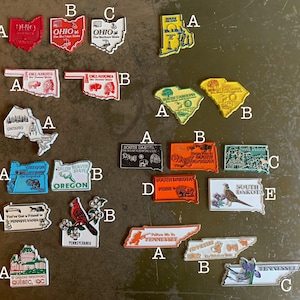 O-Z State Magnets, Vintage Collectible & Home State Gifts, Magnet ...