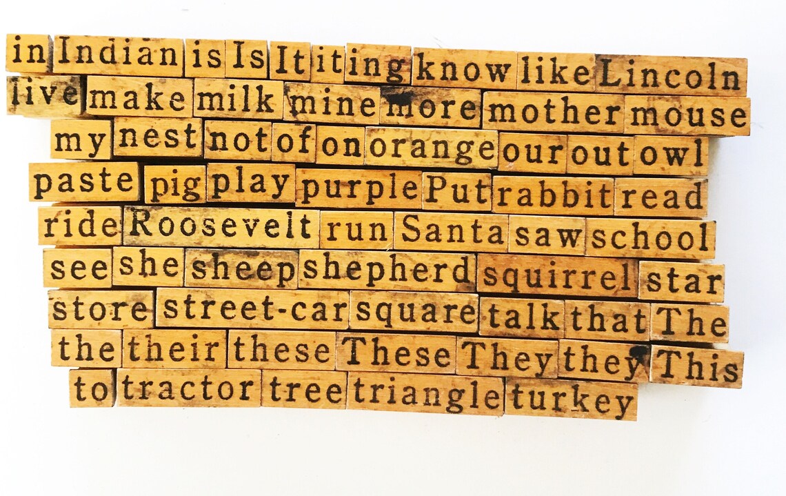 Set of 10 Random Vintage Word Stamps for Bullet Journals | Etsy