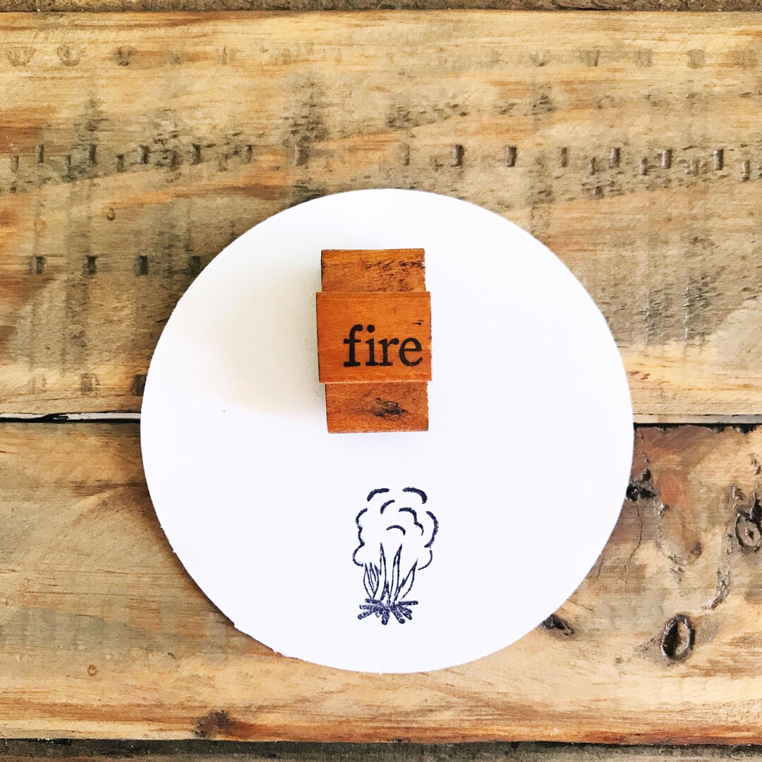 Vintage Wooden Fire Stamp, Fire Fighter Gift, Firehouse Museum Decor - Etsy