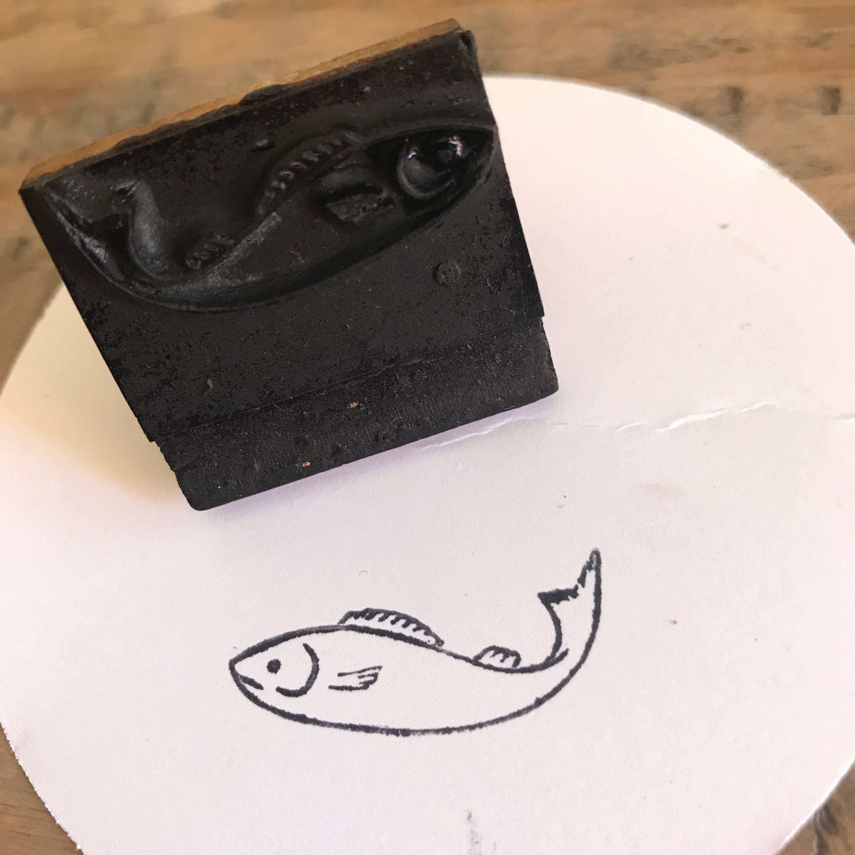 Vintage Fish Rubber Stamp Gift for Fisherman DIY Fathers - Etsy UK
