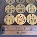 Vintage Brass Number Tags You Choose Unique Industrial Key - Etsy