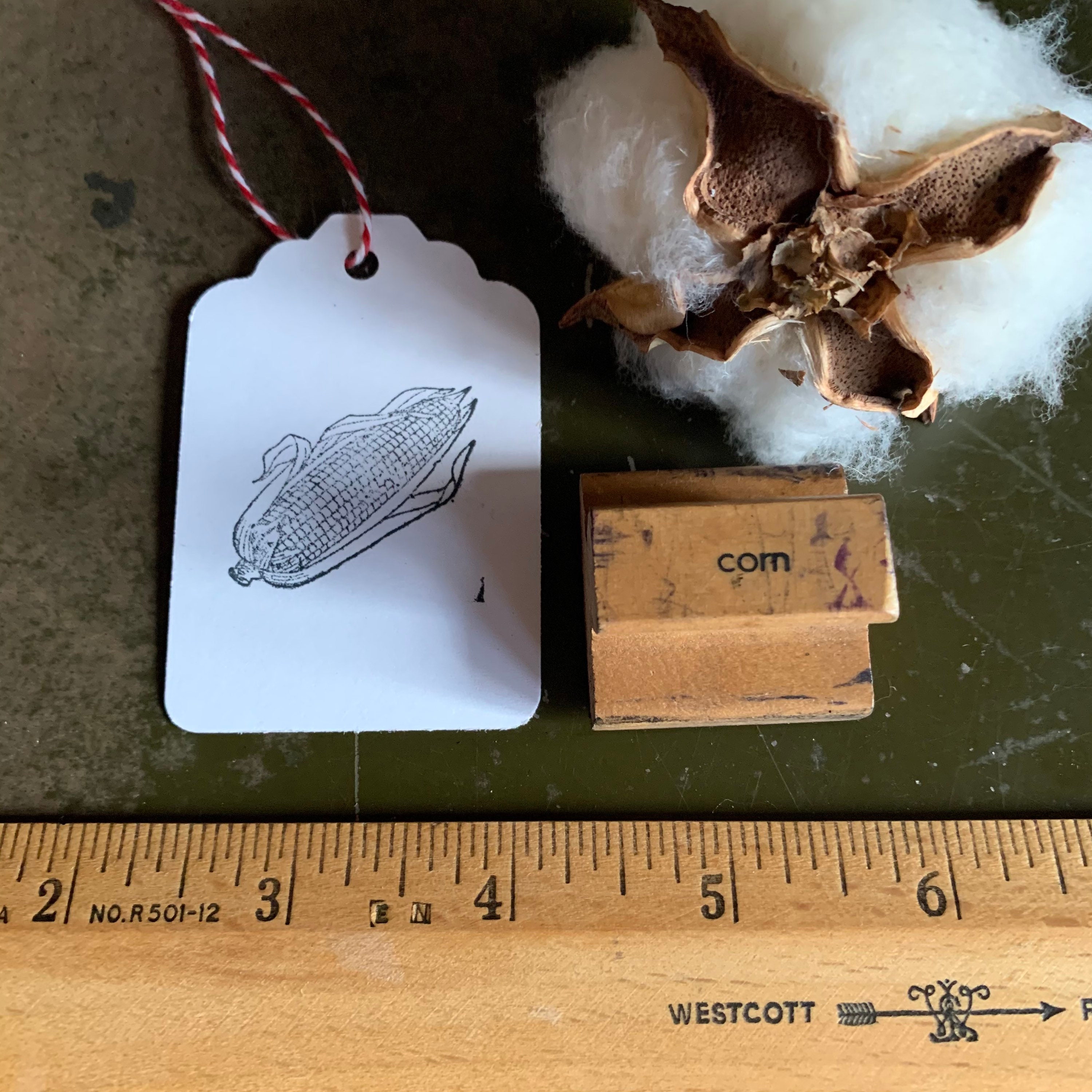 Vintage Rubber Corn Stamp Corn In Husk Corn On The Cob | Etsy