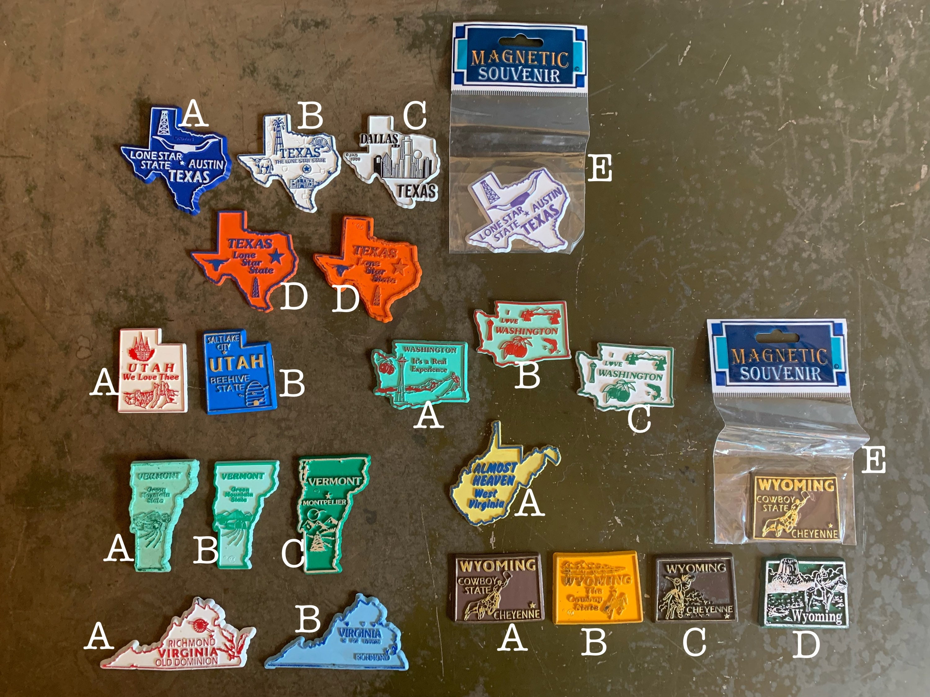 O-Z State Magnets, Vintage Collectible & Home State Gifts, Magnet ...