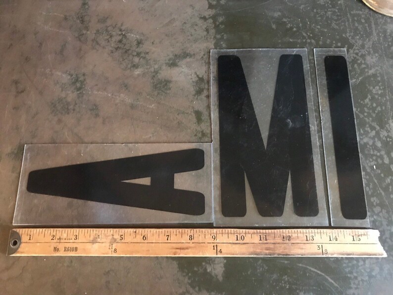 Large 9 Inch Vintage Sign Letters Pick Your Letters Black | Etsy