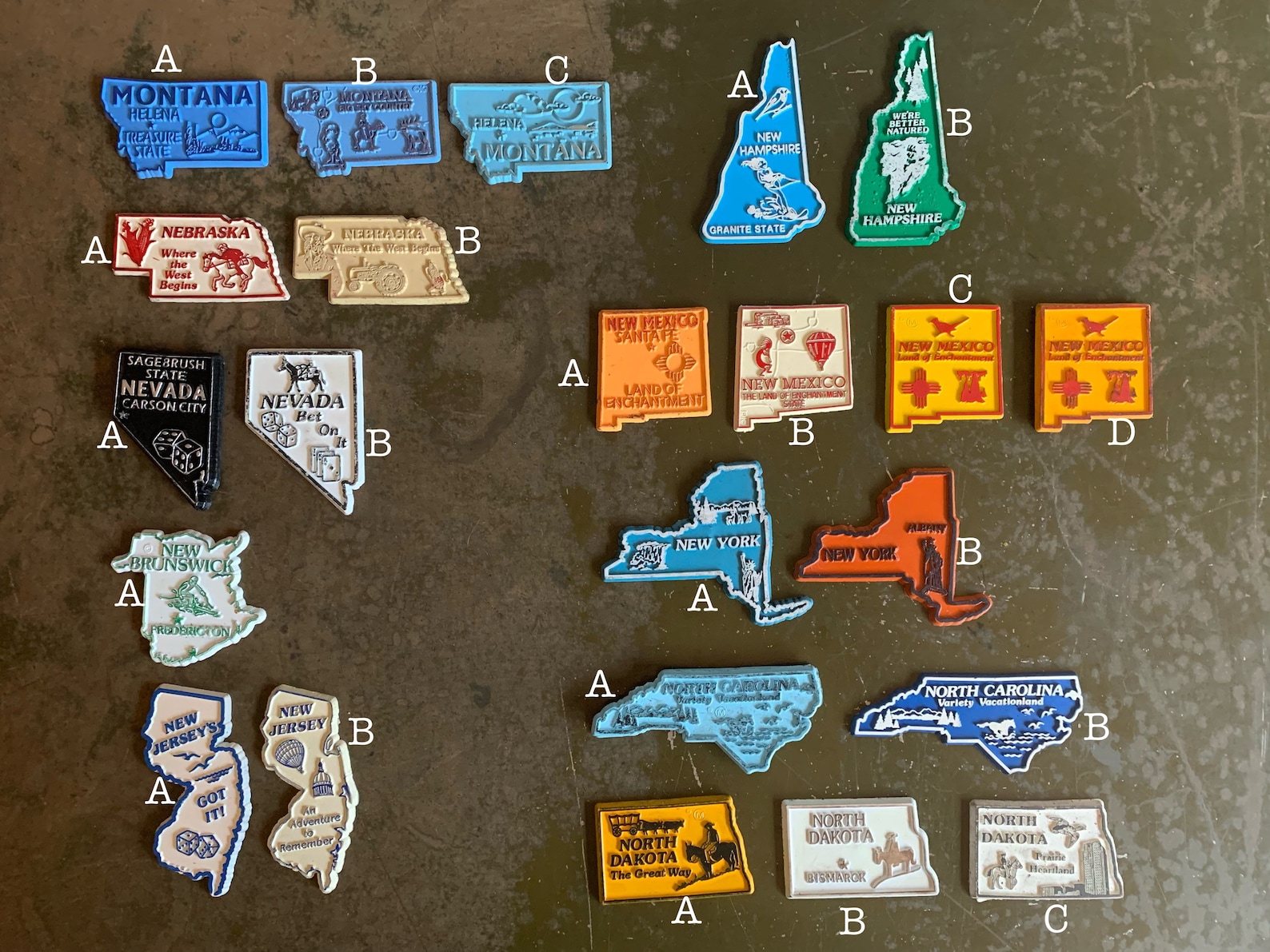 A-N State Magnets, Vintage Collectible & Home State Gifts, Magnet ...