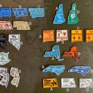 A-N State Magnets, Vintage Collectible & Home State Gifts, Magnet ...