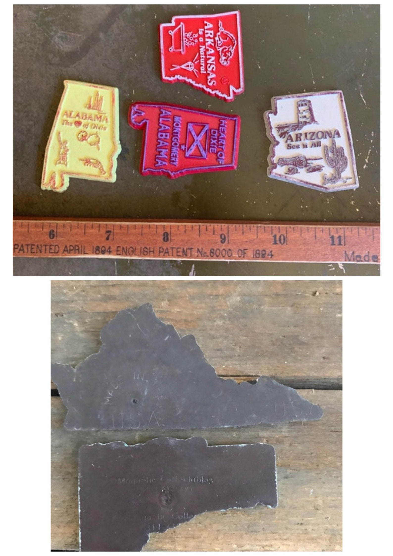 A-N State Magnets, Vintage Collectible & Home State Gifts, Magnet ...