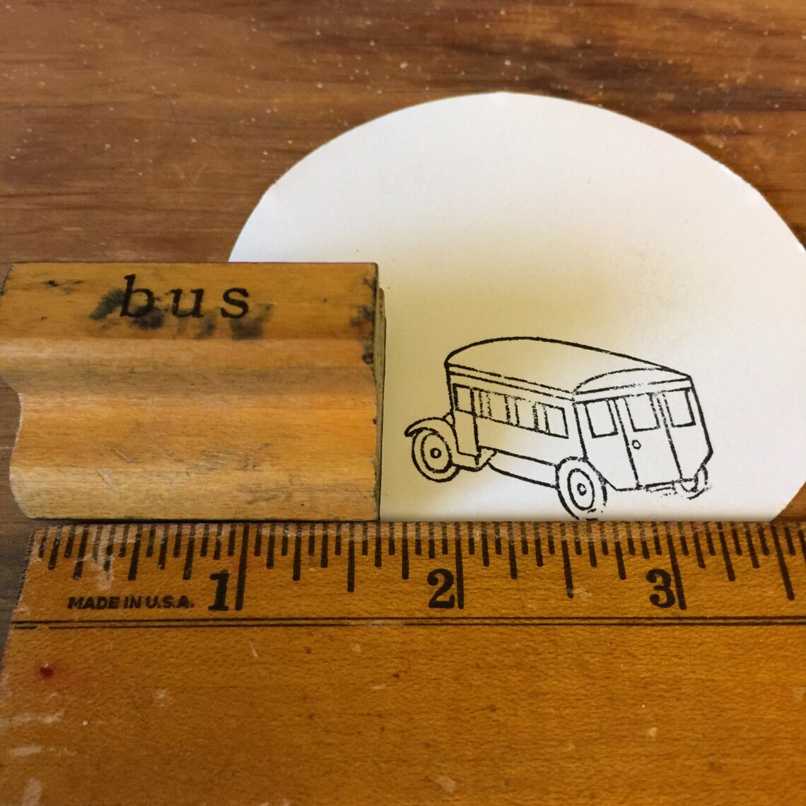Vintage Bus Stamp School Bus Memorabilia & Crafts DIY | Etsy