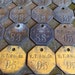 Vintage Brass Company Tags, V T & M Co Number Tags, Octagon and Round ...
