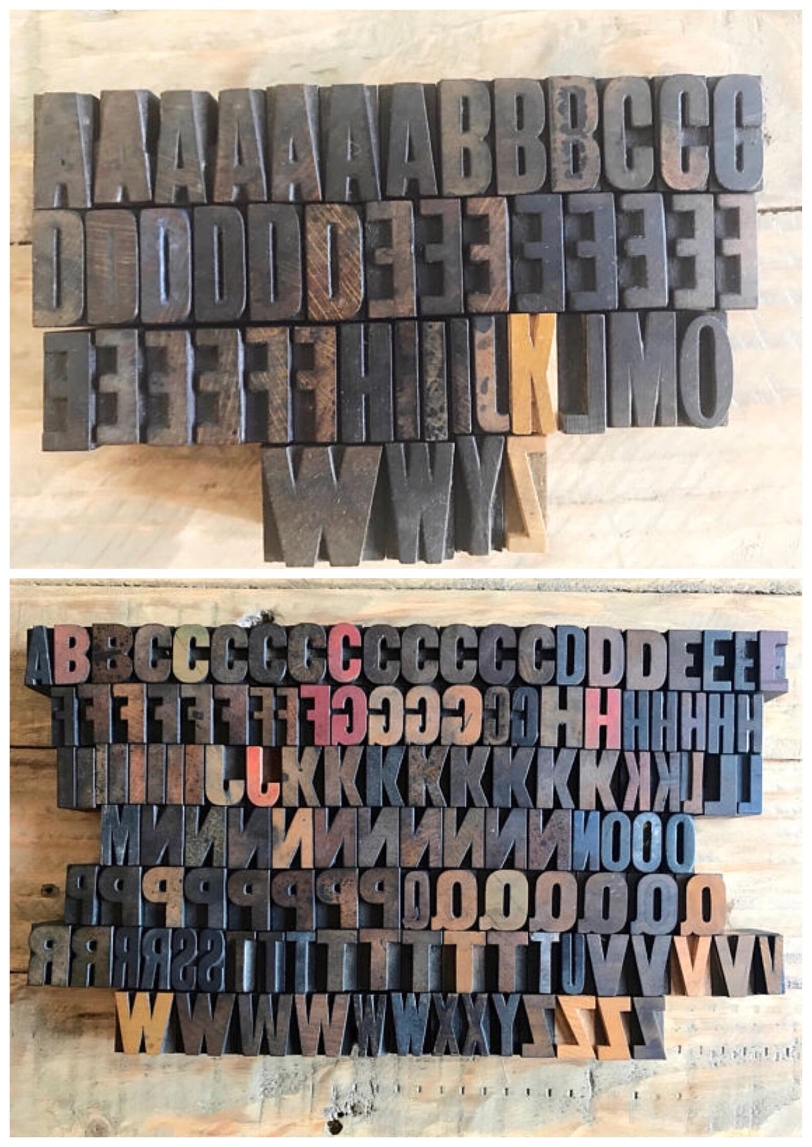 One Inch Vintage Letterpress Printer Block, Wood Type Letter - Etsy