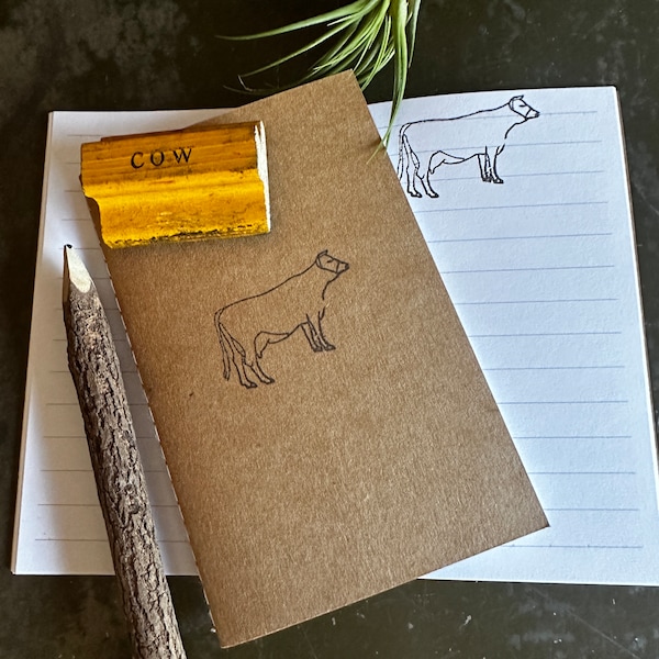 Cow Rubber Stamp - Etsy