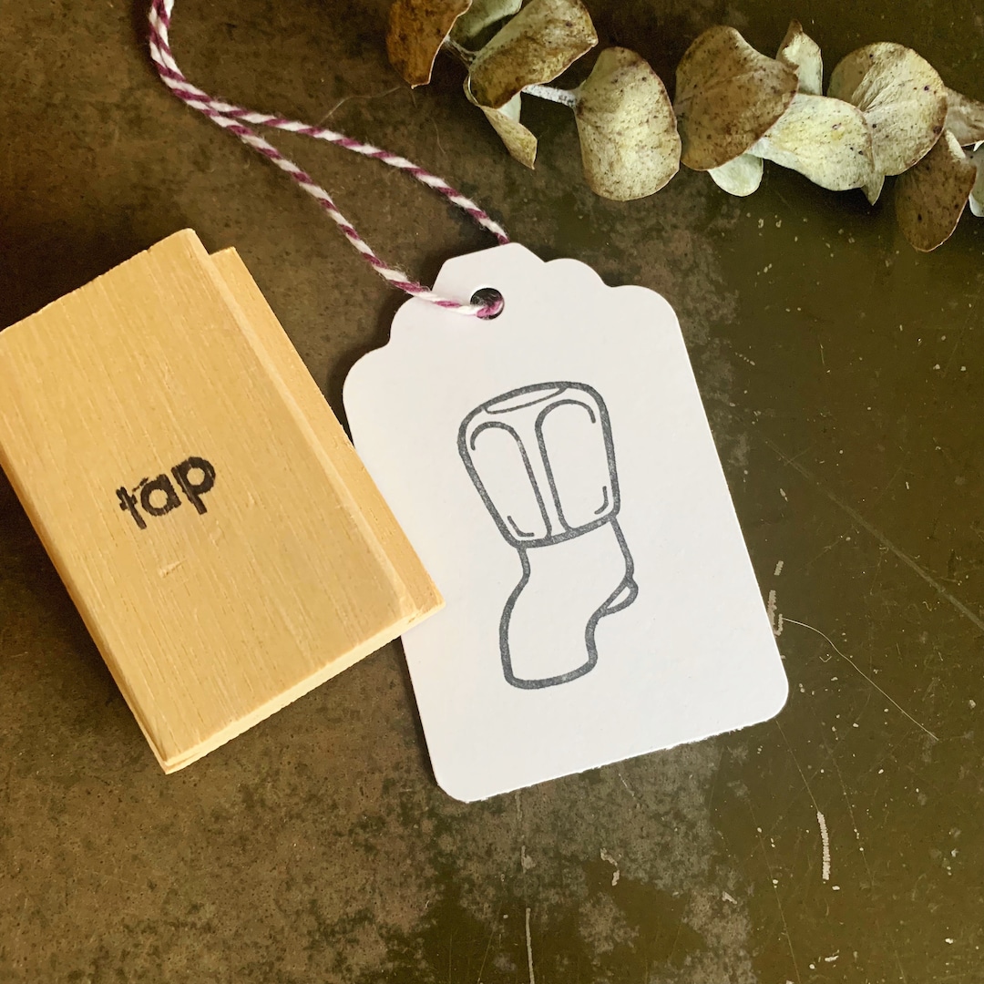 Vintage Bold Outline Water Tap Stamp, Faucet Wood Stamps, Water ...