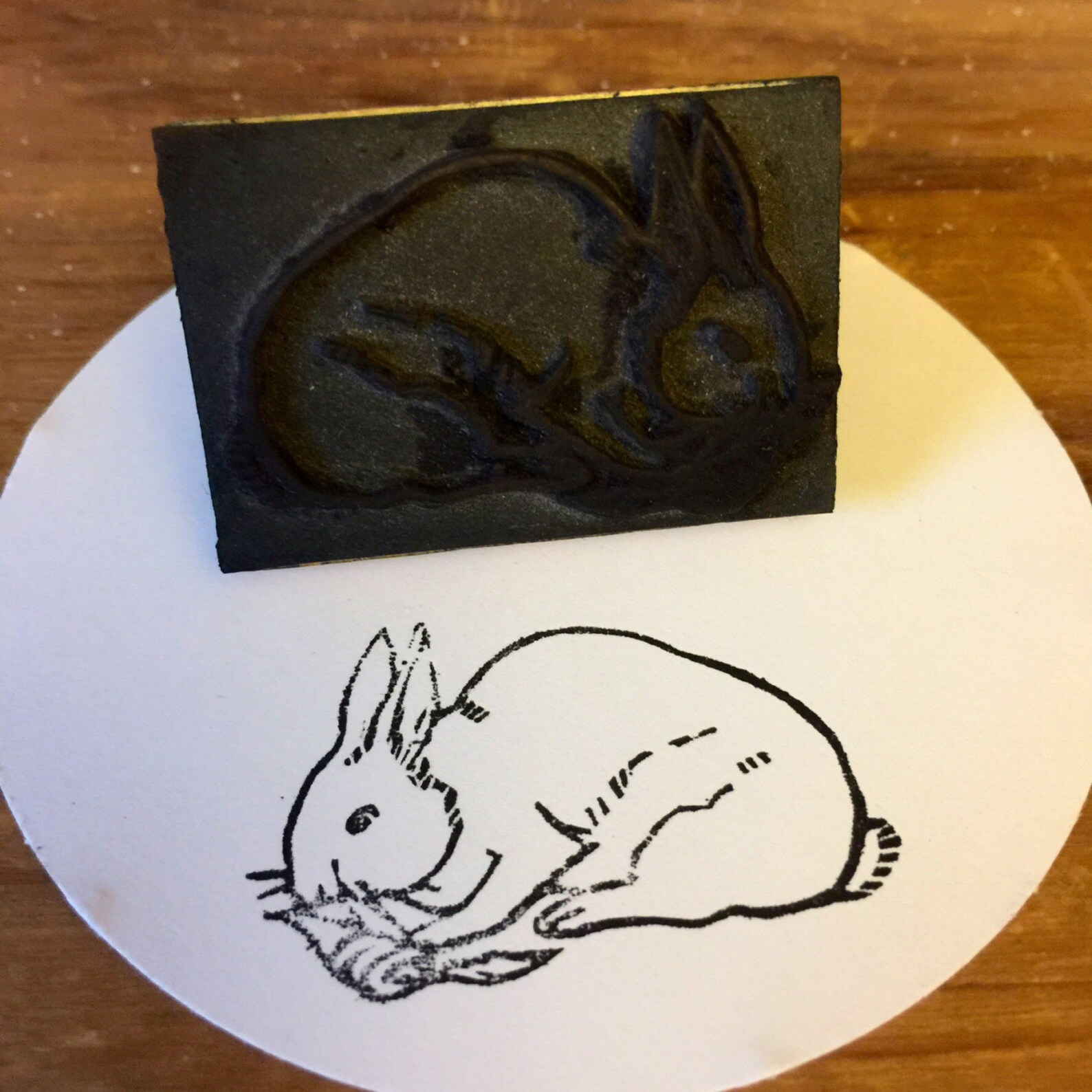 Vintage Rabbit Stamp Wooden Rabbit Stamp The Classroom | Etsy