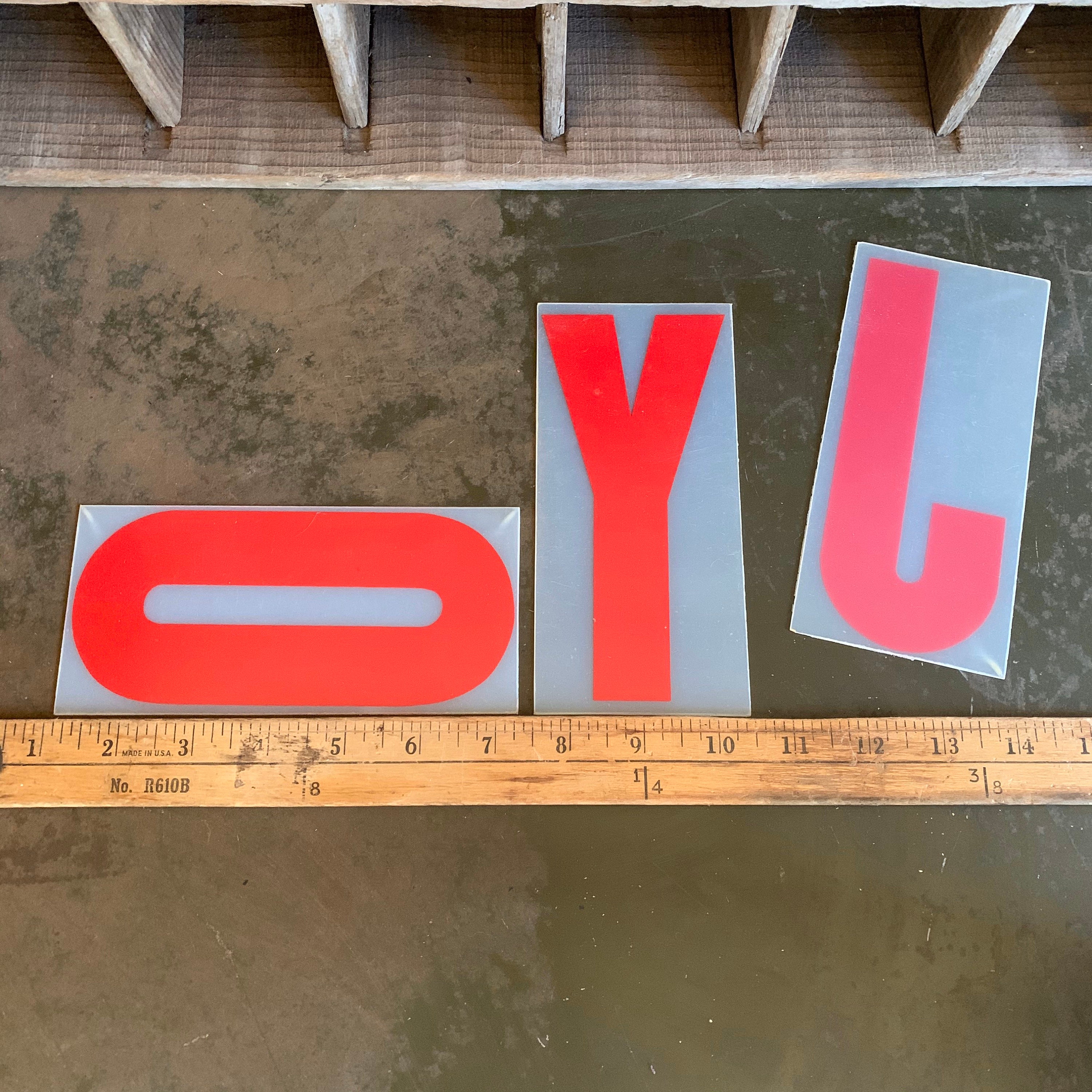 6 1/4 Red Vintage Plastic Sign Letters & Numbers For | Etsy