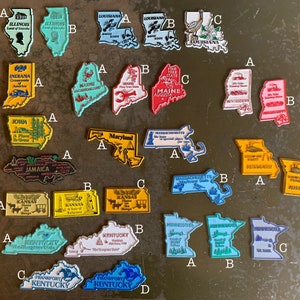 A-N State Magnets, Vintage Collectible & Home State Gifts, Magnet ...